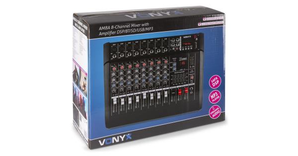 Vonyx AM8A 8 Channel Amplified Mixer BT - BimotorDJ